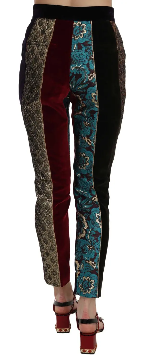 Dolce & Gabbana Jacquard Cropped Tapered Trousers