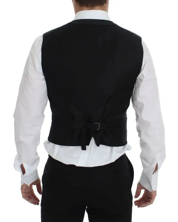 Dolce & Gabbana Wool Blend Single Breasted Vest