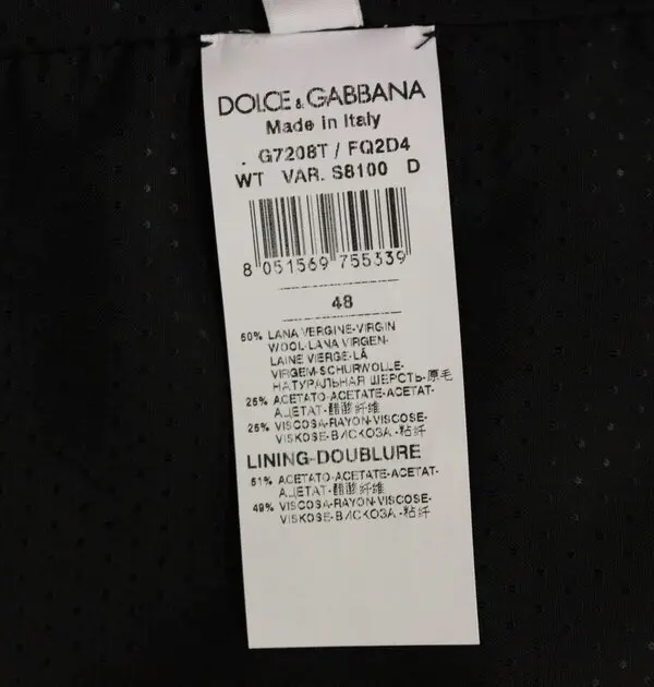 Dolce & Gabbana Wool Blend Single Breasted Vest