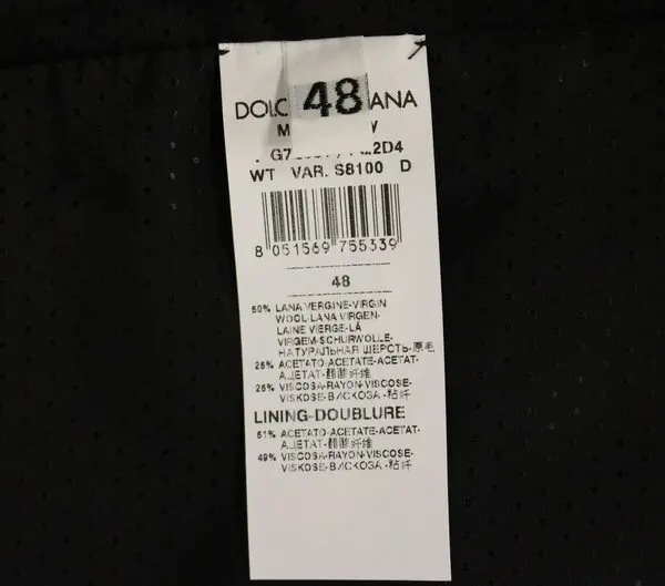 Dolce & Gabbana Wool Blend Single Breasted Vest