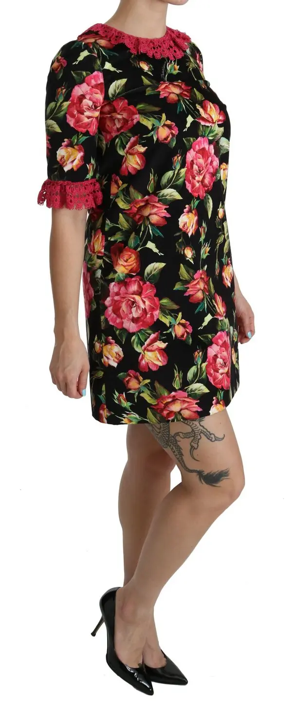 Dolce & Gabbana Floral Lace A-line Mini Dress