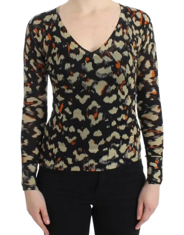 Roberto Cavalli V-neck Wool Jumper