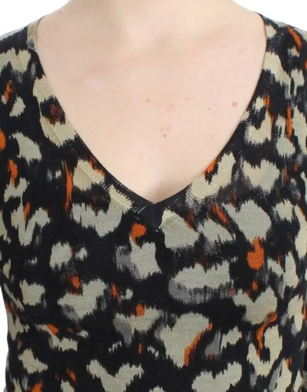 Roberto Cavalli V-neck Wool Jumper