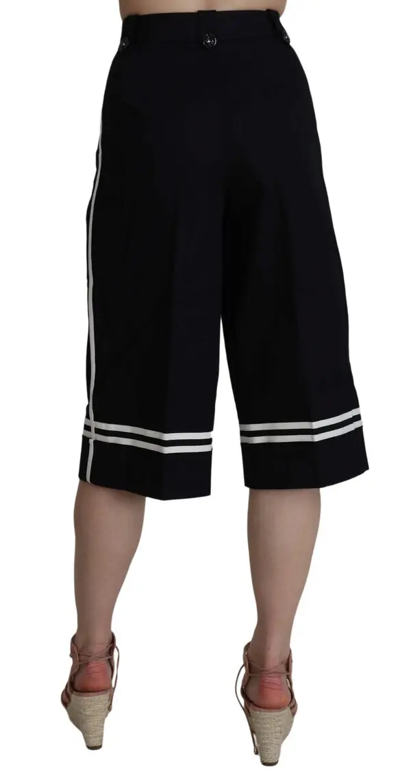 Dolce & Gabbana Cotton Cropped Embellished Trousers