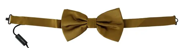 Dolce & Gabbana Silk Butterfly Bow Tie - Yellow