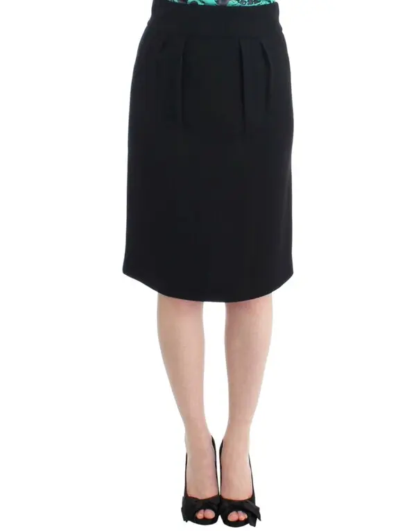Roberto Cavalli Wool Pencil Skirt