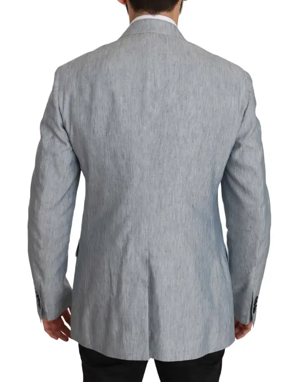 Dolce & Gabbana Flax And Silk Double-breasted Blazer