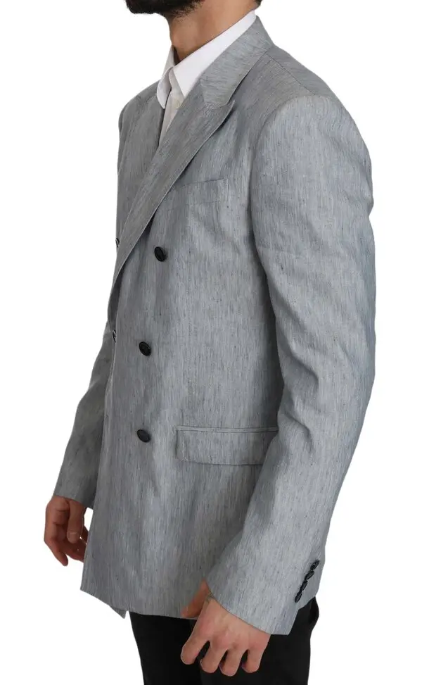 Dolce & Gabbana Flax And Silk Double-breasted Blazer