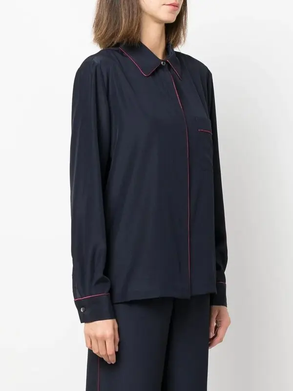 PAROSH Seam-detail Button-up Shirt