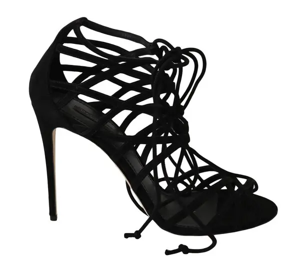 Dolce & Gabbana Suede Stiletto Gladiator Sandals