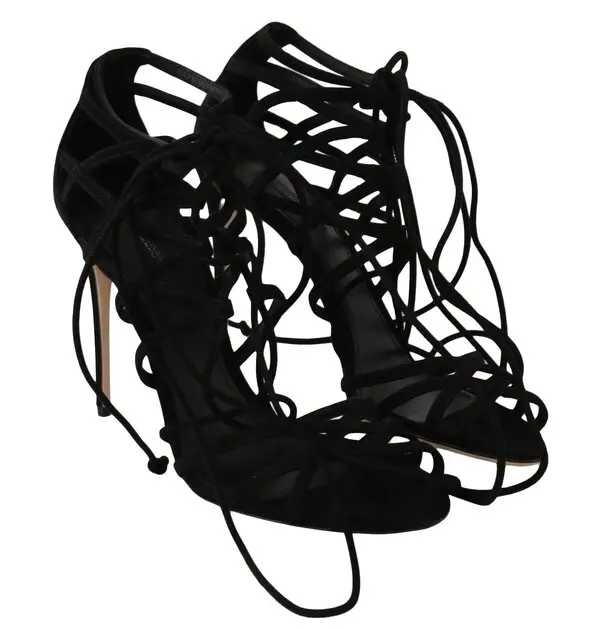 Dolce & Gabbana Suede Stiletto Gladiator Sandals