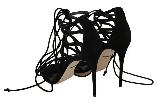 Dolce & Gabbana Suede Stiletto Gladiator Sandals