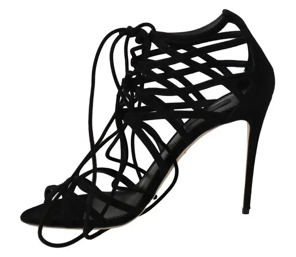 Dolce & Gabbana Suede Stiletto Gladiator Sandals
