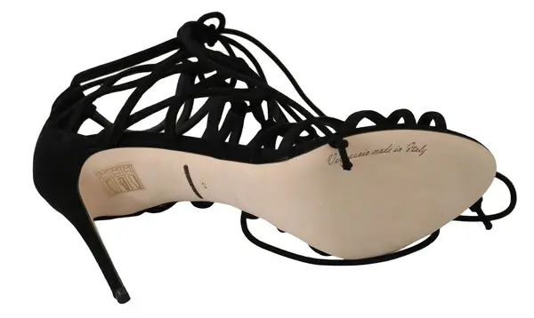 Dolce & Gabbana Suede Stiletto Gladiator Sandals