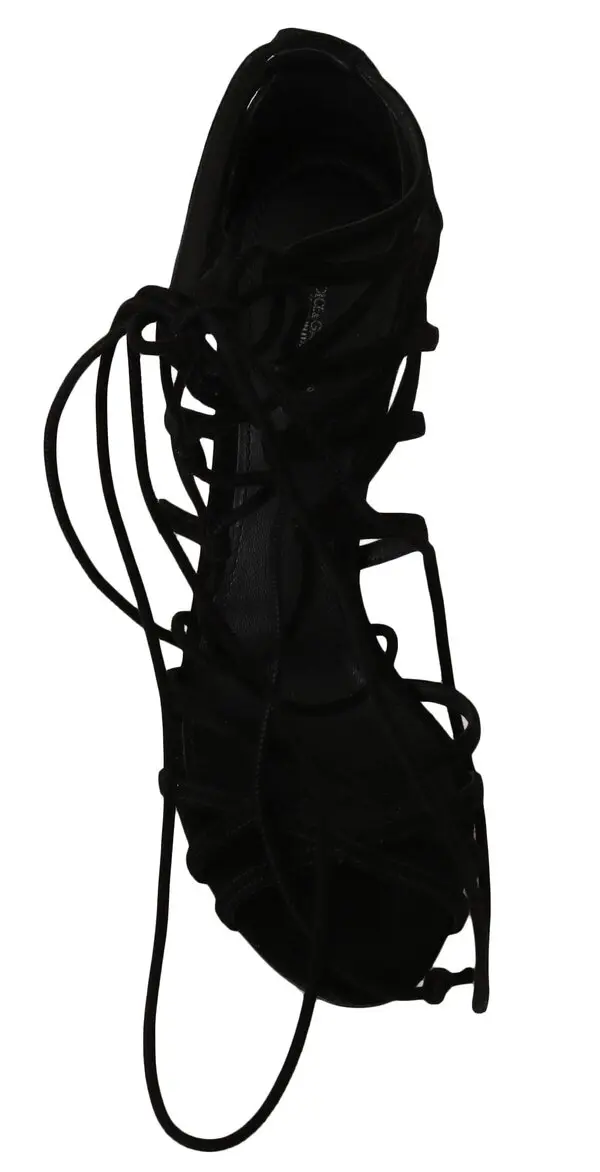 Dolce & Gabbana Suede Stiletto Gladiator Sandals