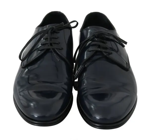 Dolce & Gabbana Leather Derby Dress Shoes - Blue