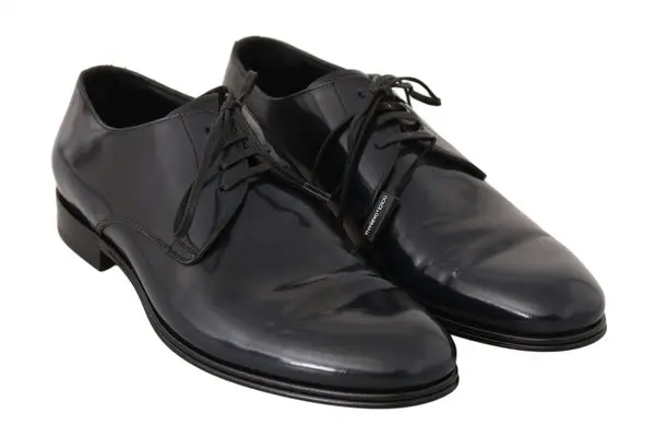 Dolce & Gabbana Leather Derby Dress Shoes - Blue