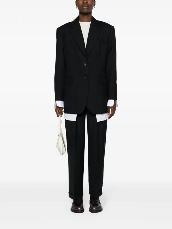 Miu Miu High-waisted Pinstripe Trousers