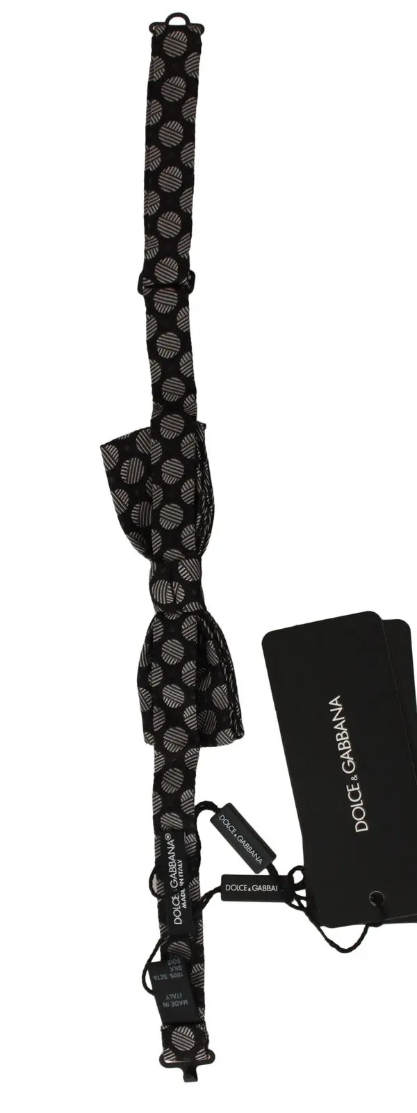 Dolce & Gabbana Silk Polka Dot Jacquard Bow Tie - Brown