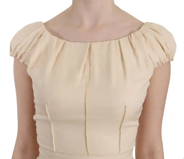 Dolce & Gabbana Silk Column Cap-sleeve Gown