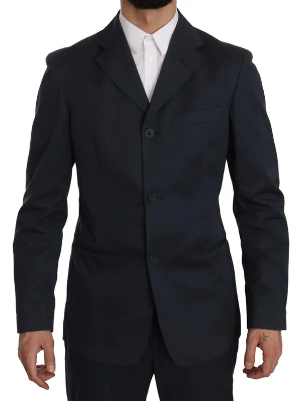 ROMEO GIGLI Two Piece 3 Button Cotton Solid Suit