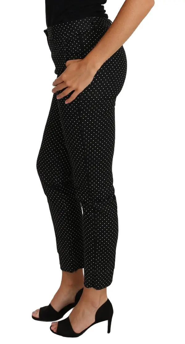 Dolce & Gabbana Polka Dot Cropped Straight Dress Pants