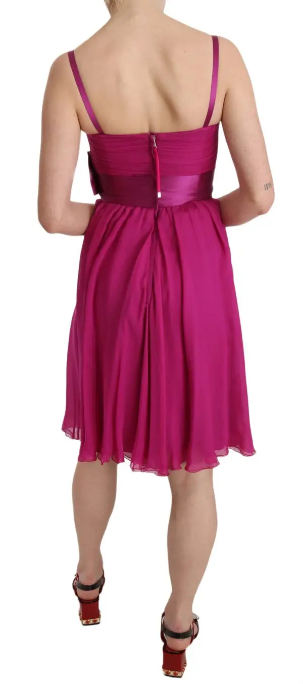 Dolce & Gabbana Silk Sleeveless Dress With Bow