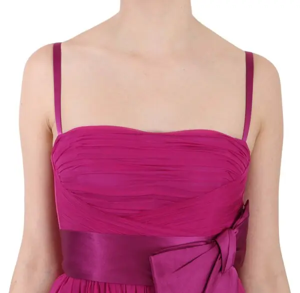 Dolce & Gabbana Silk Sleeveless Dress With Bow