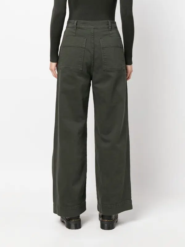 PAROSH Low-rise Wide-leg Jeans - White