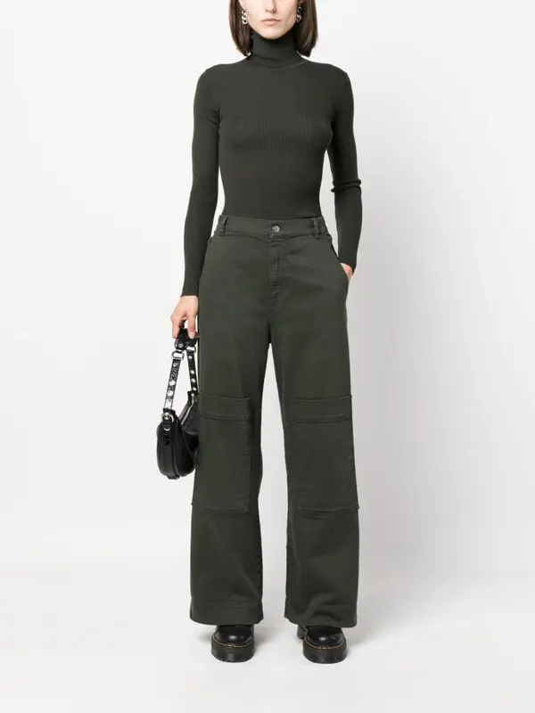 PAROSH Low-rise Wide-leg Jeans - White