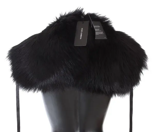 Dolce & Gabbana Fox Fur Shoulder Wrap Cover Collar Scarf