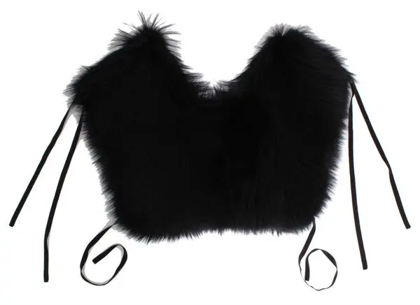 Dolce & Gabbana Fox Fur Shoulder Wrap Cover Collar Scarf