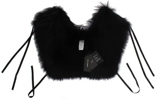 Dolce & Gabbana Fox Fur Shoulder Wrap Cover Collar Scarf