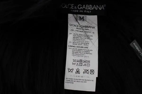 Dolce & Gabbana Fox Fur Shoulder Wrap Cover Collar Scarf