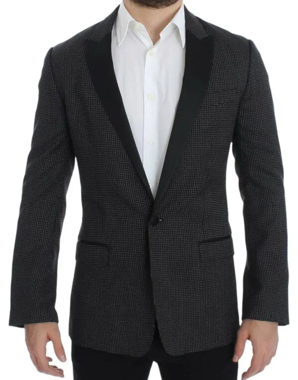 Dolce & Gabbana Wool Slim Martini Blazer - Black
