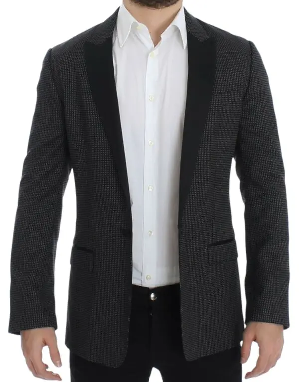 Dolce & Gabbana Wool Slim Martini Blazer - Black