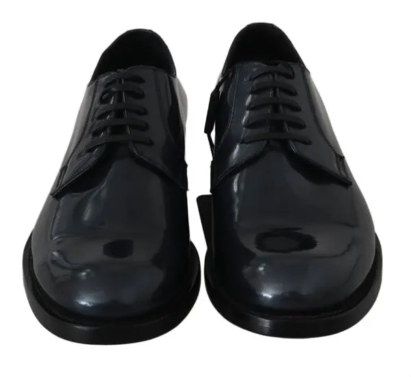 Dolce & Gabbana Leather Derby Formal Shoes - Blue