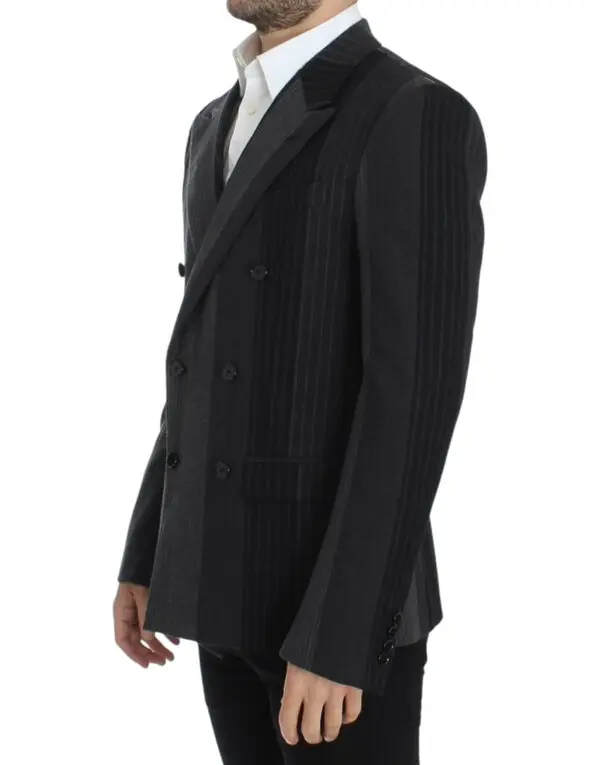Dolce & Gabbana Striped Wool Stretch Blazer