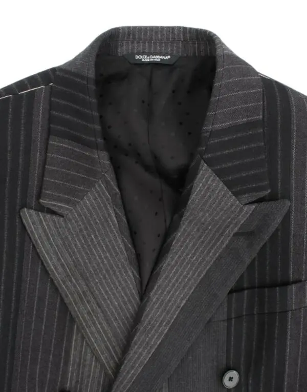 Dolce & Gabbana Striped Wool Stretch Blazer