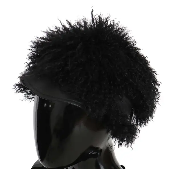 Dolce & Gabbana Tibet Lamb Fur Leather Gatsby Hat