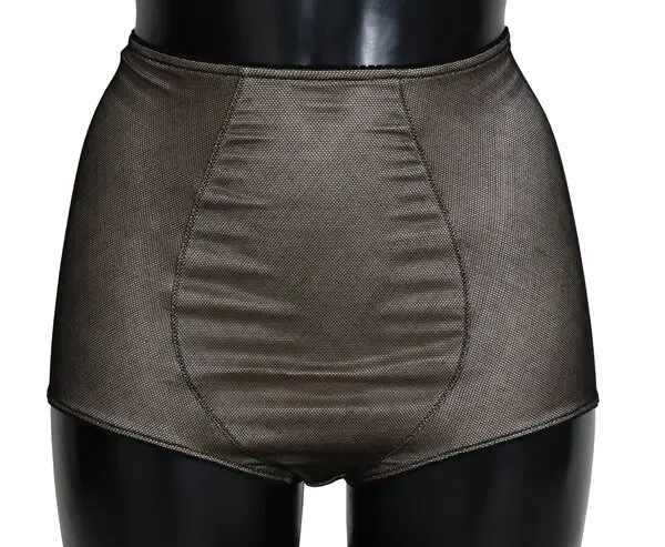 Dolce & Gabbana Bottoms Underwear With Black Net - Beige