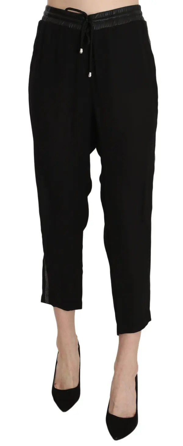 Guess Polyester High Waist Cropped Trousers