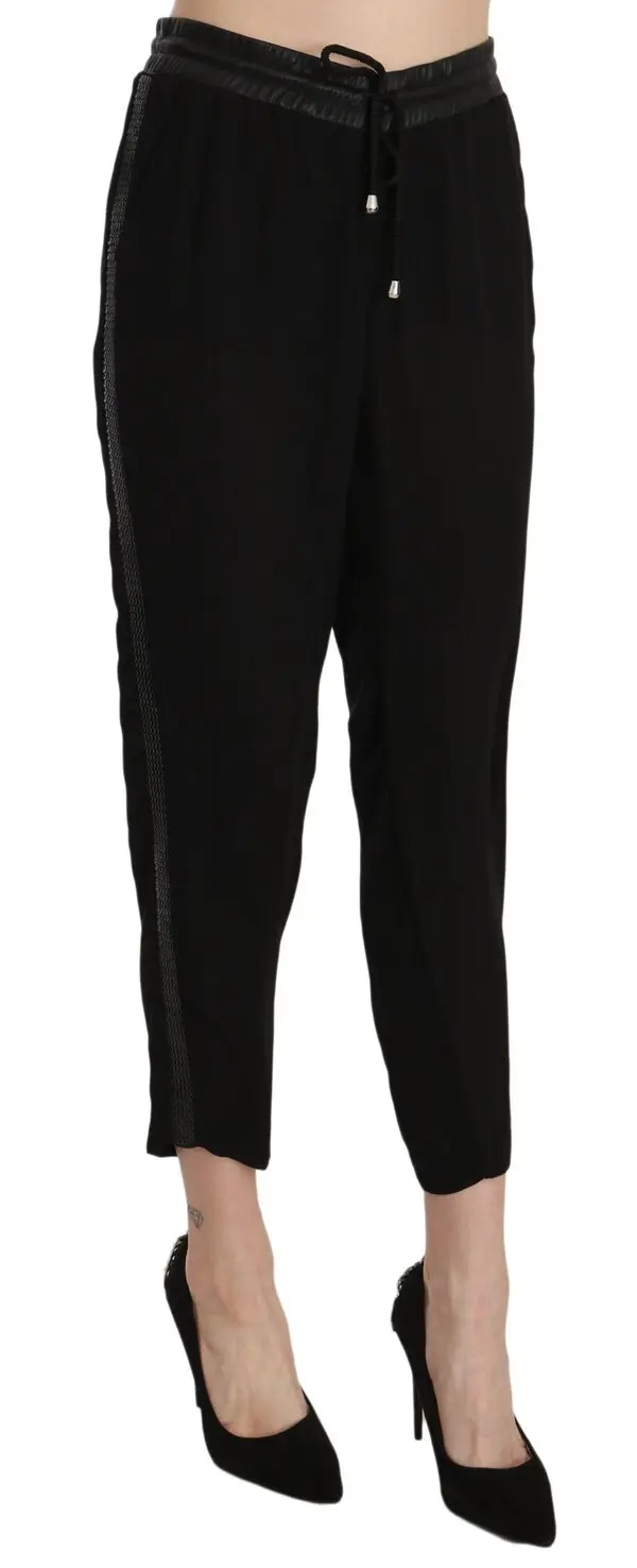 Guess Polyester High Waist Cropped Trousers