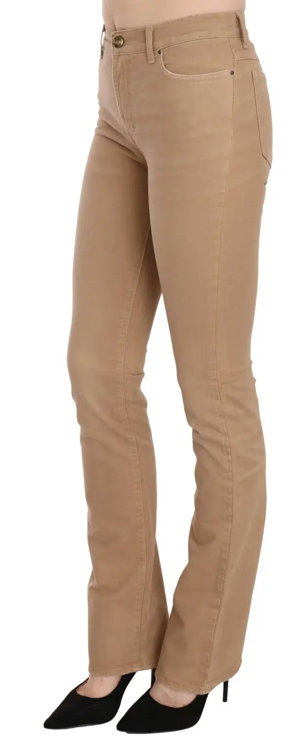 Just Cavalli Cotton Stretch Mid Waist Skinny Trousers