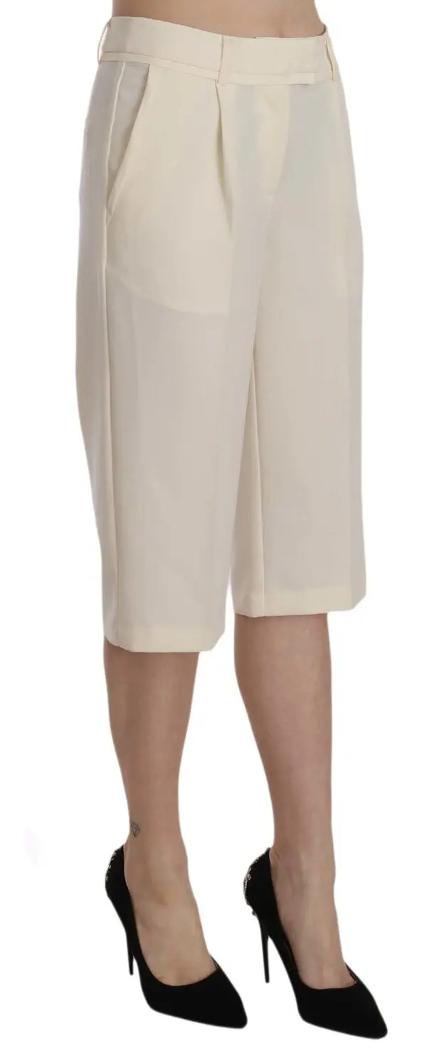 SILVIAN HEACH Mid Rise Cropped Cotton Pants