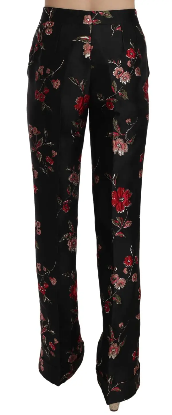 Dolce & Gabbana Floral Print Boot-cut Trousers