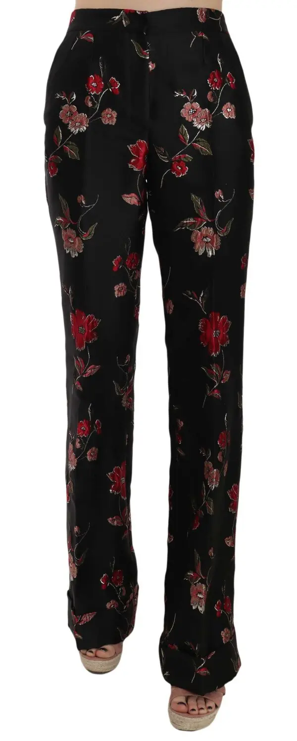 Dolce & Gabbana Floral Print Boot-cut Trousers