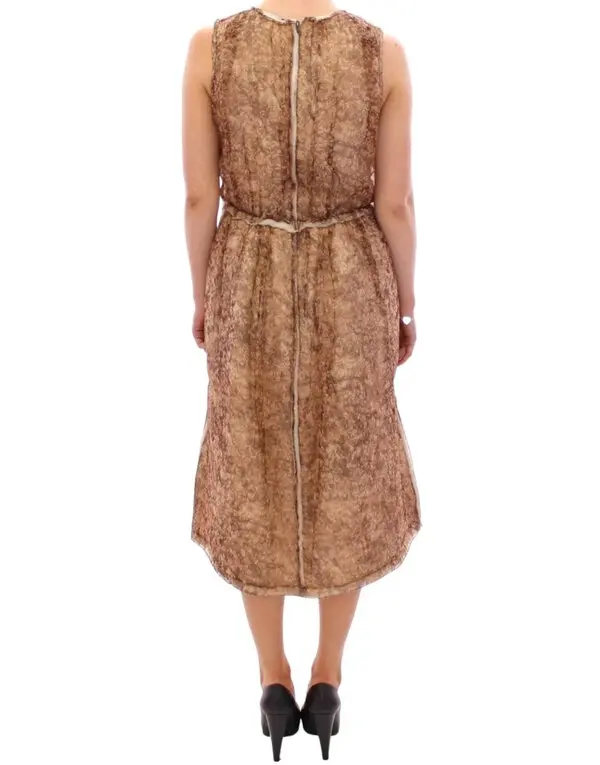 Dolce & Gabbana Sleeveless Silk Knee Length Dress