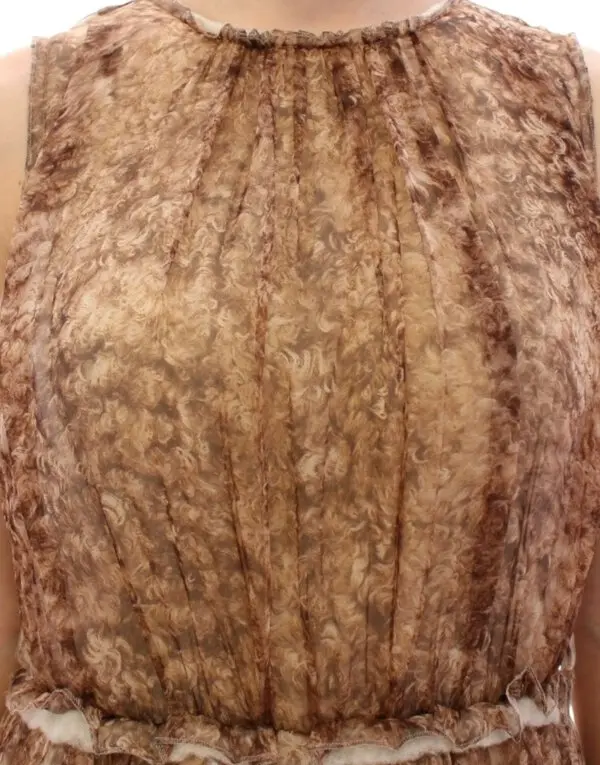 Dolce & Gabbana Sleeveless Silk Knee Length Dress