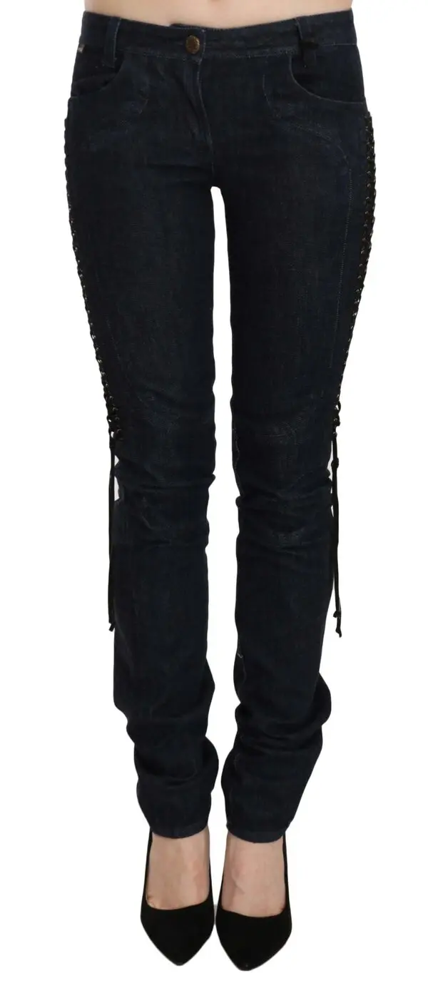 Just Cavalli Braided String Skinny Trousers